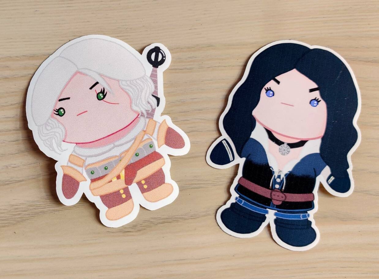 Witcher 3 Yennifer de Vengerberg Chibi estilo vinilo pegatina - Etsy España