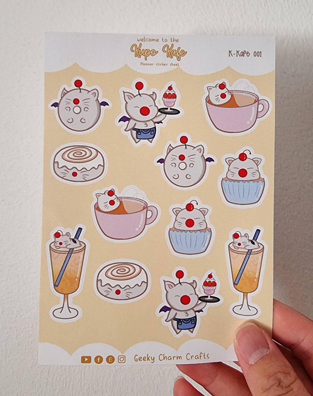 A6 Final Fantasy Inspired Moogle Kupo Kafe Matte Journal Planner ...