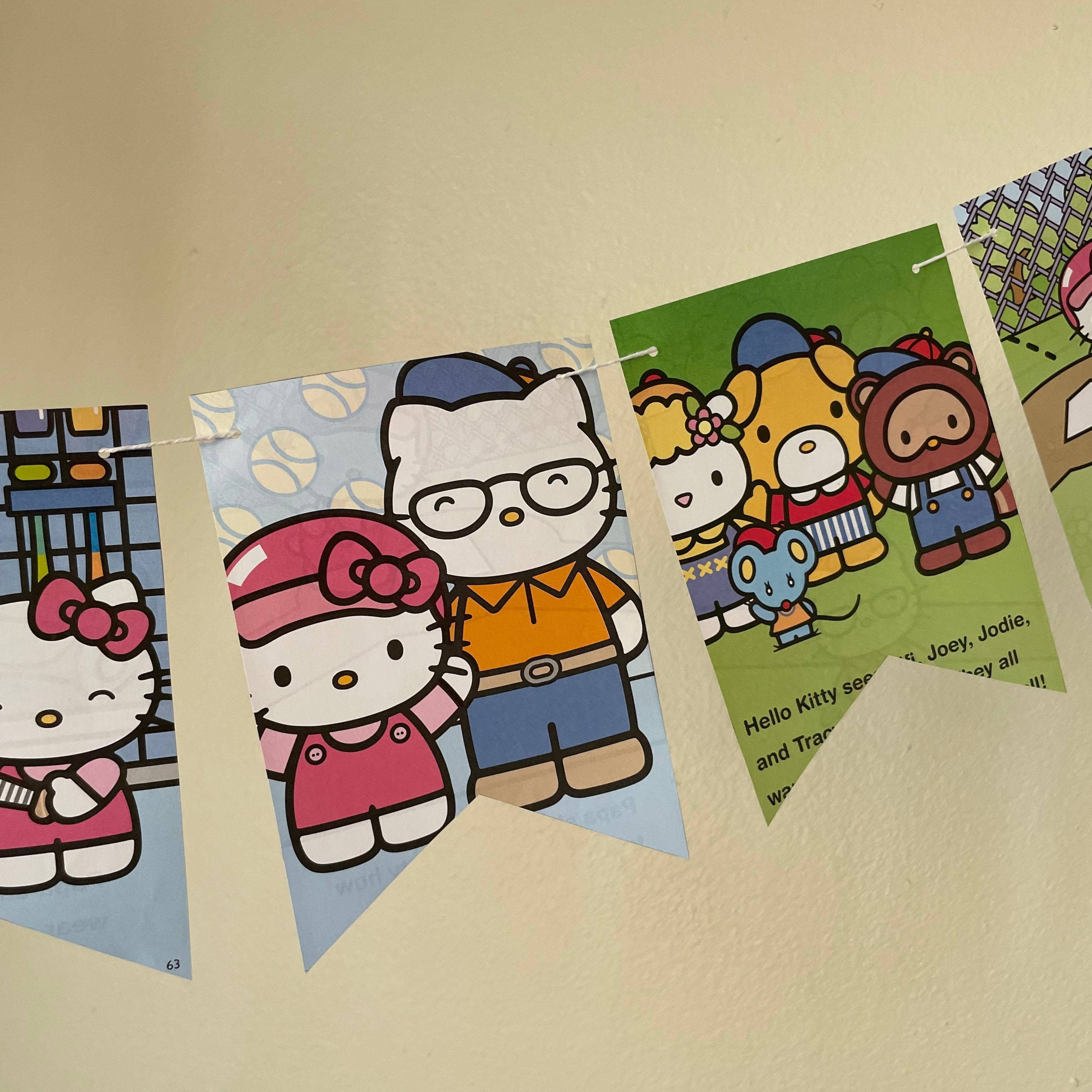 Hello Kitty A Day With Papa Book Paper Garland / Hello Kitty Theme ...