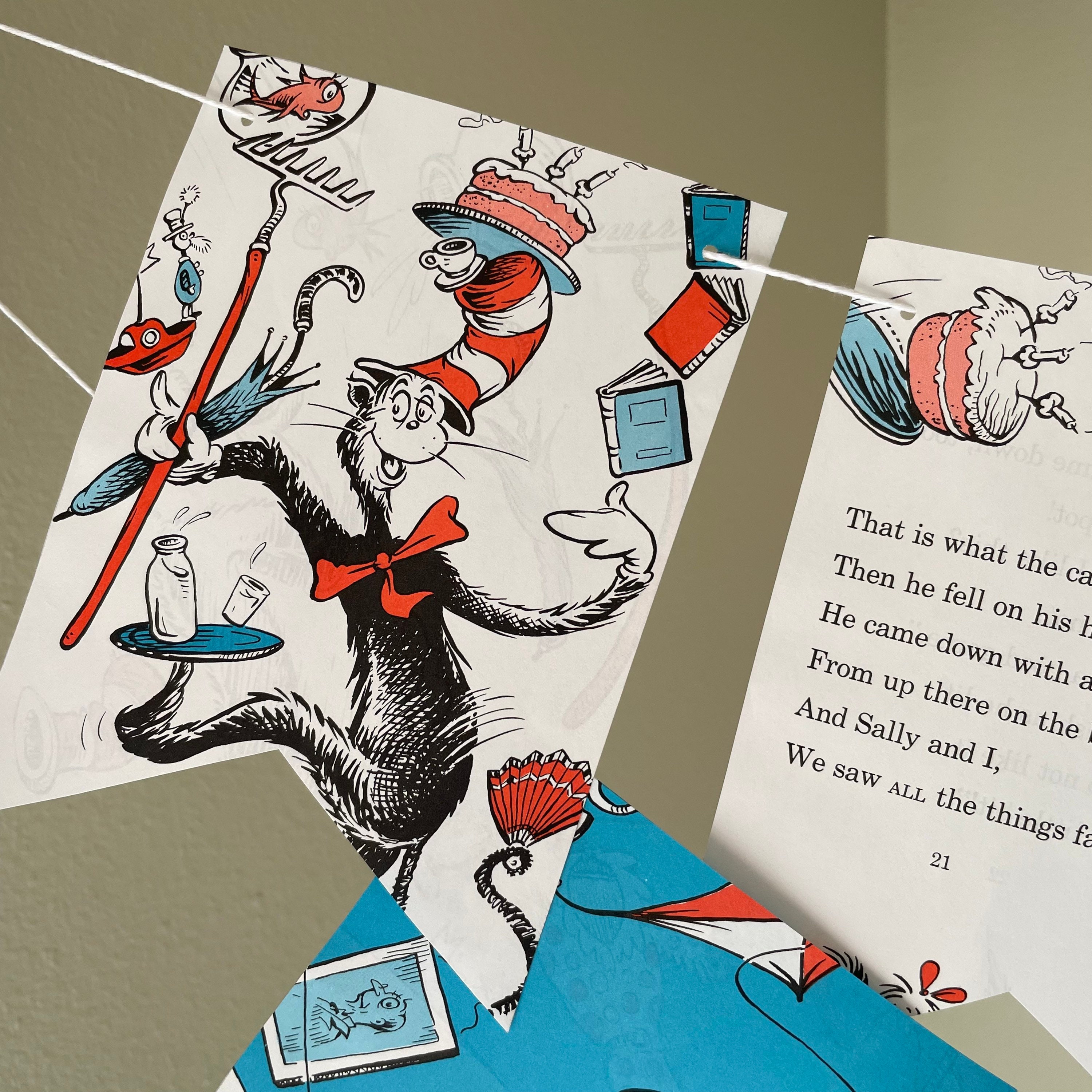 The Cat in the Hat Book Paper Garland / the Cat in the Hat - Etsy