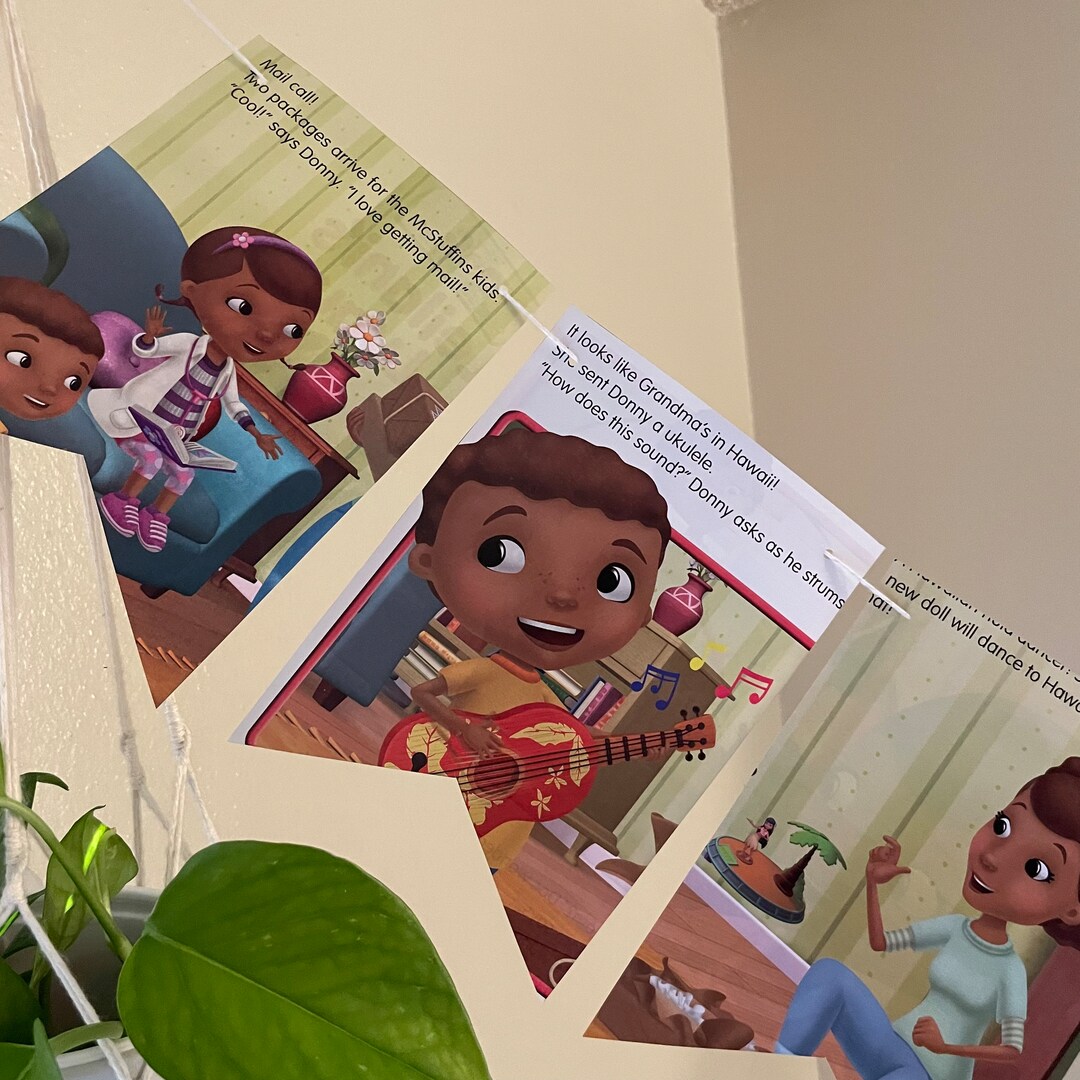Doc Mcstuffins Book Paper Garland / Disney Doc Birthday Party Garland ...