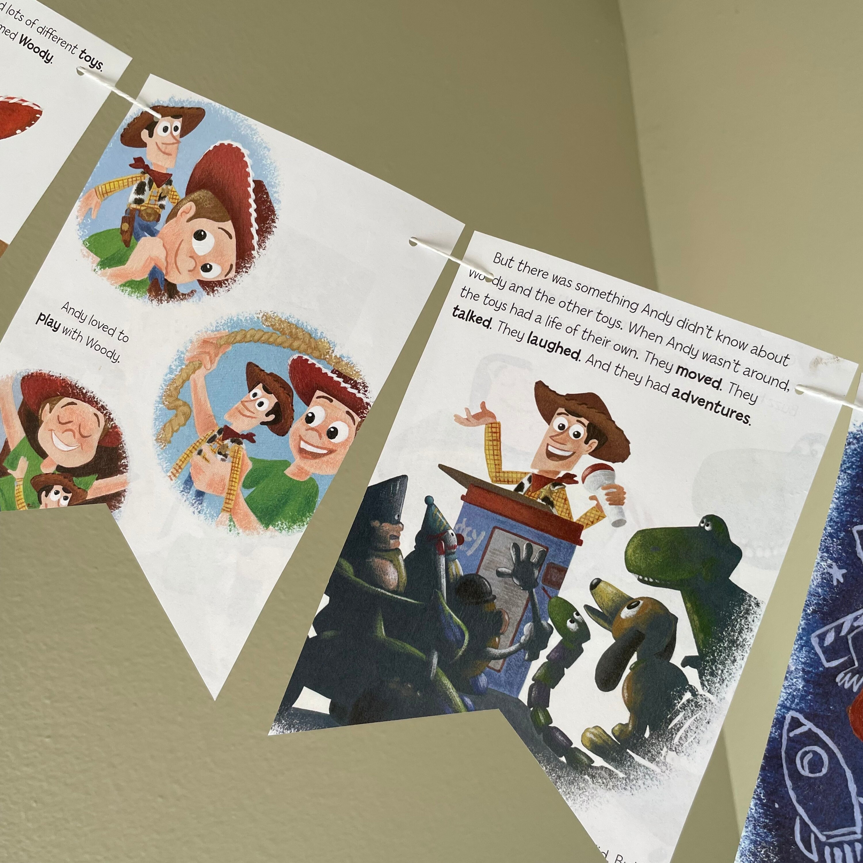 Toy Story Book Paper Garland / Toy Story Little Golden Books Paper ...