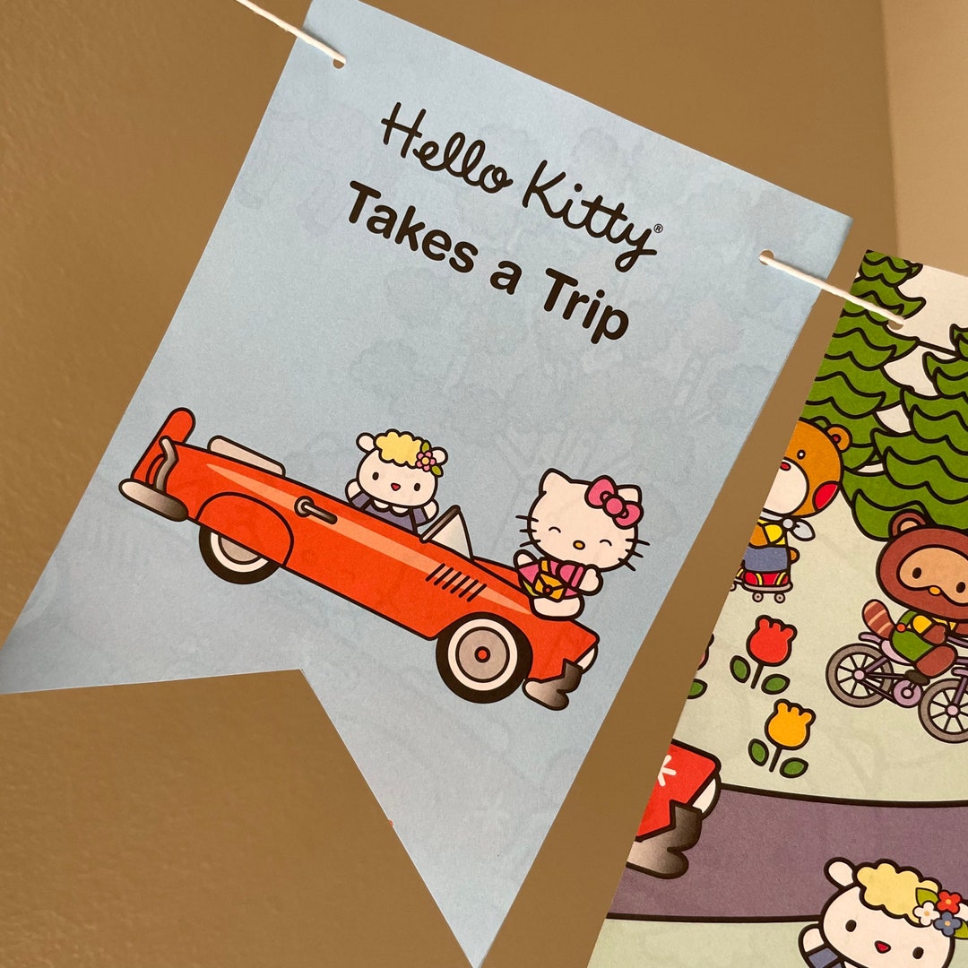 Hello Kitty Takes a Trip Book Paper Garland / Hello Kitty Theme Party ...