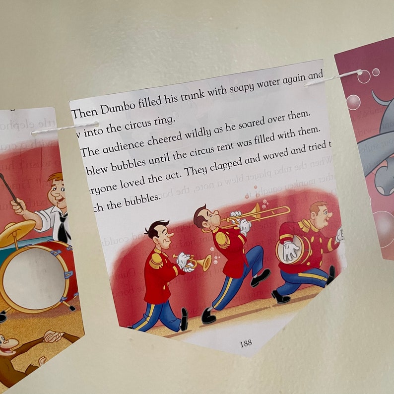 Dumbo Book Paper Garland / Dumbo A Brand New Act Book Paper Garland ...
