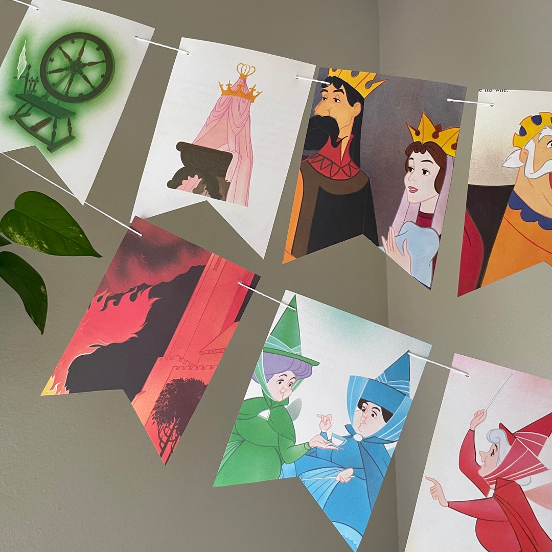 Sleeping Beauty Book Paper Garland / Sleeping Beauty Birthday Party ...