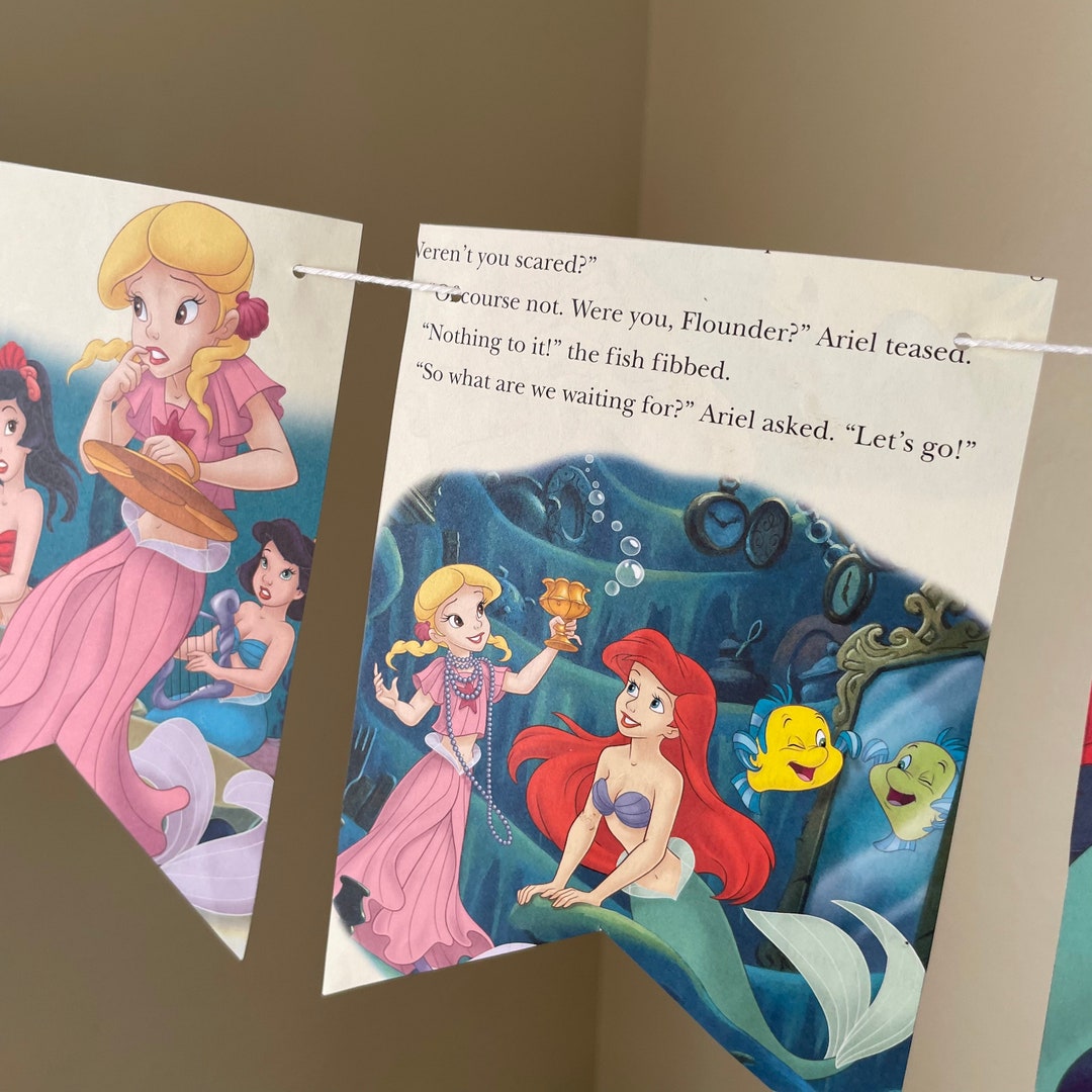 The Little Mermaid A Special Song Book Paper Garland / Princess Paper ...