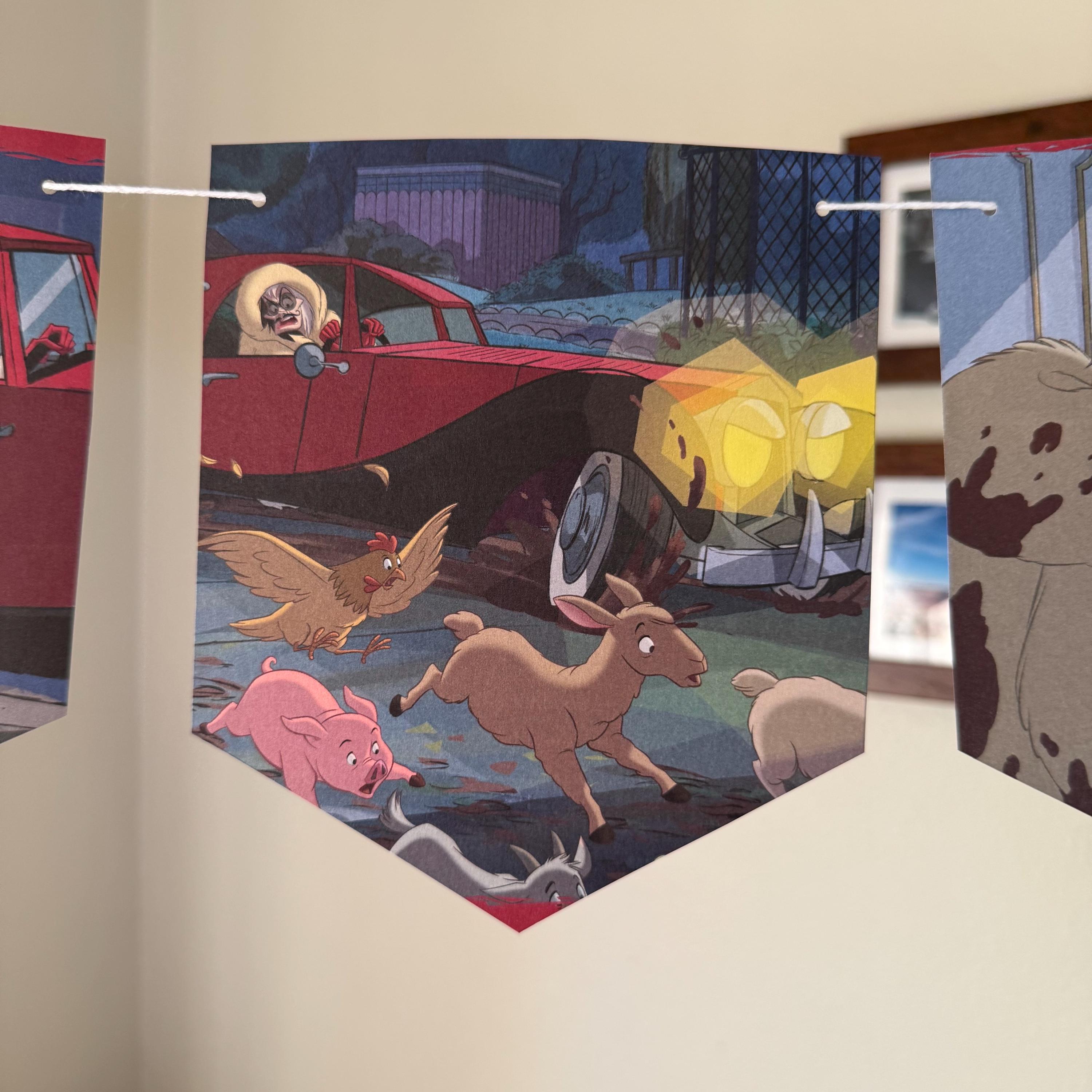 101 Dalmatians Coup at the Zoo Book Paper Garland / 101 Dalmatians Book ...