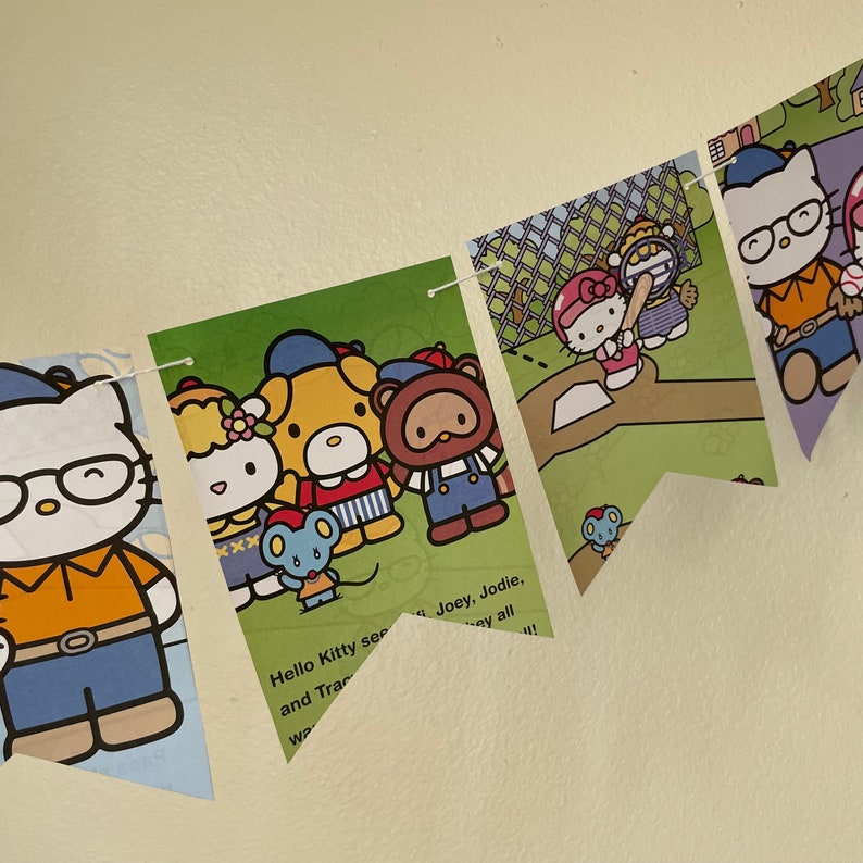 Hello Kitty A Day With Papa Book Paper Garland / Hello Kitty Theme ...