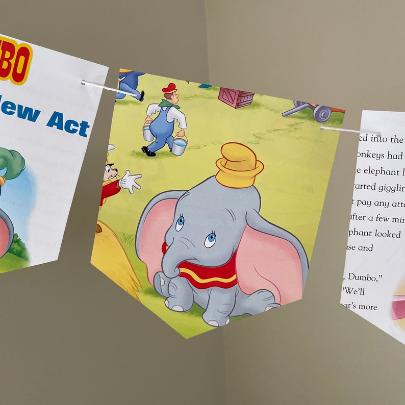 Dumbo Book Paper Garland / Dumbo A Brand New Act Book Paper Garland ...