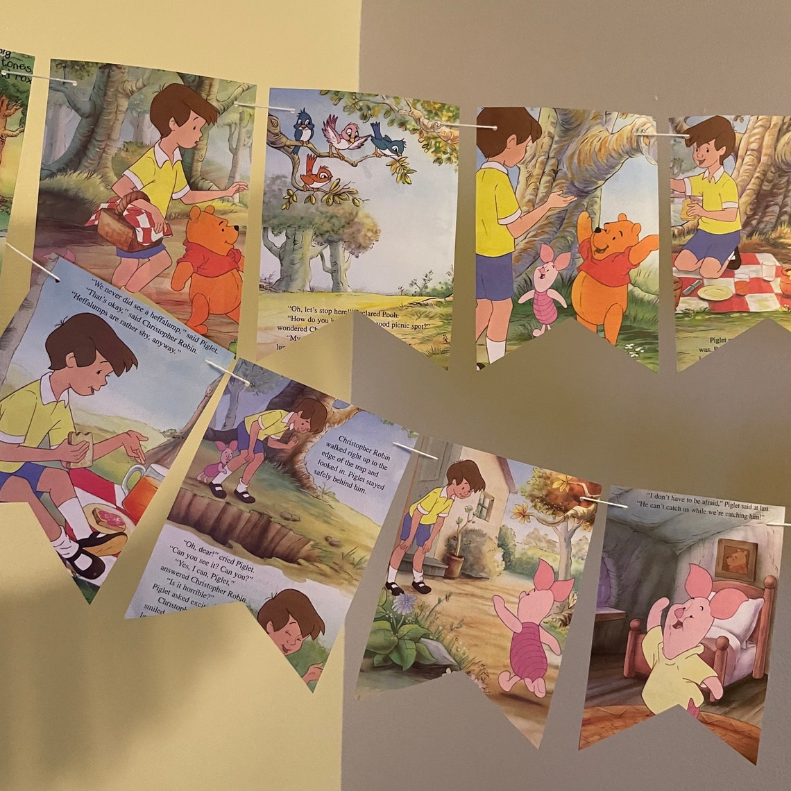 Pooh Book Paper Garland / Winnie the Pooh Book Paper Bunting / Story ...