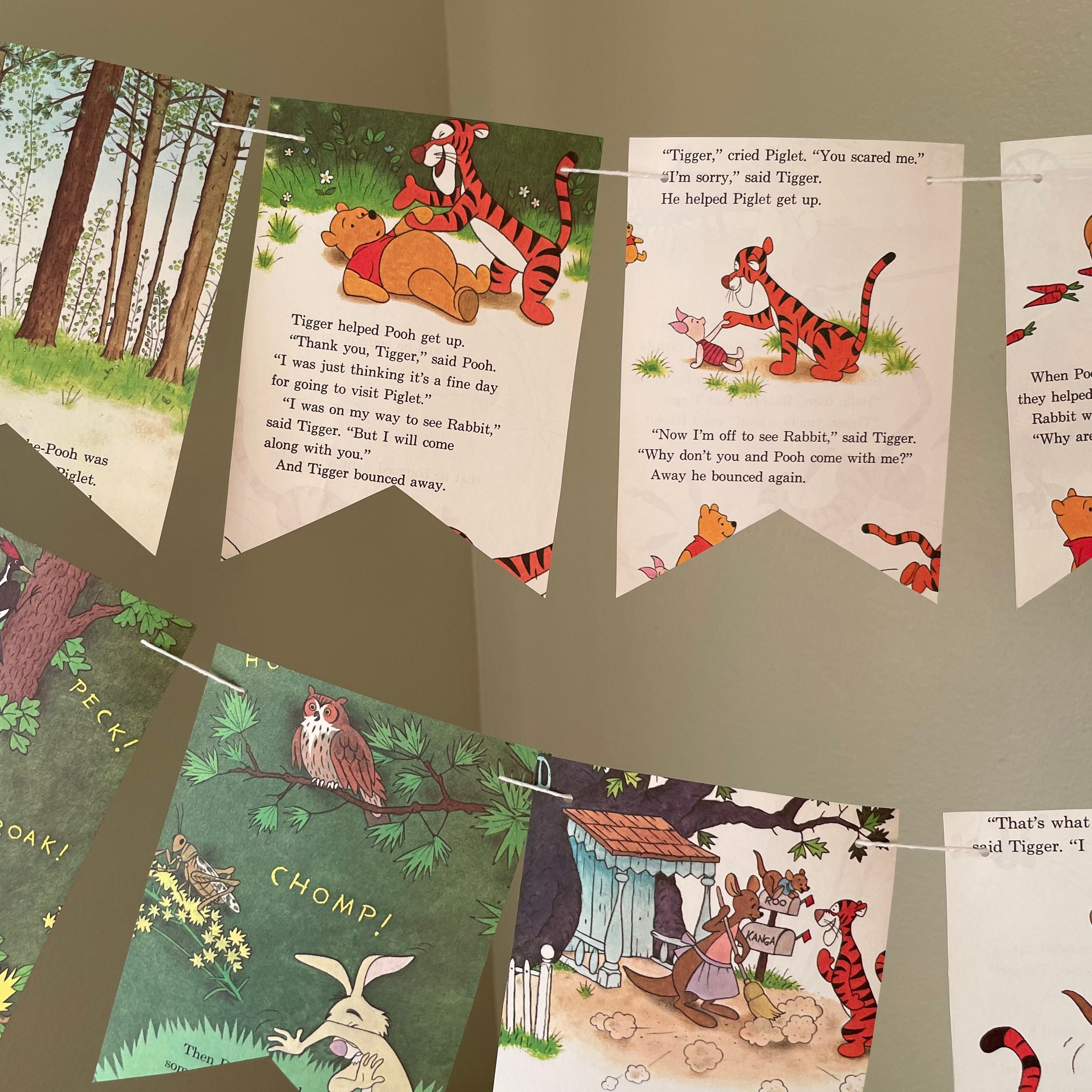 Winnie the Pooh and Tigger Too Book Paper Garland / Winnie the Pooh ...