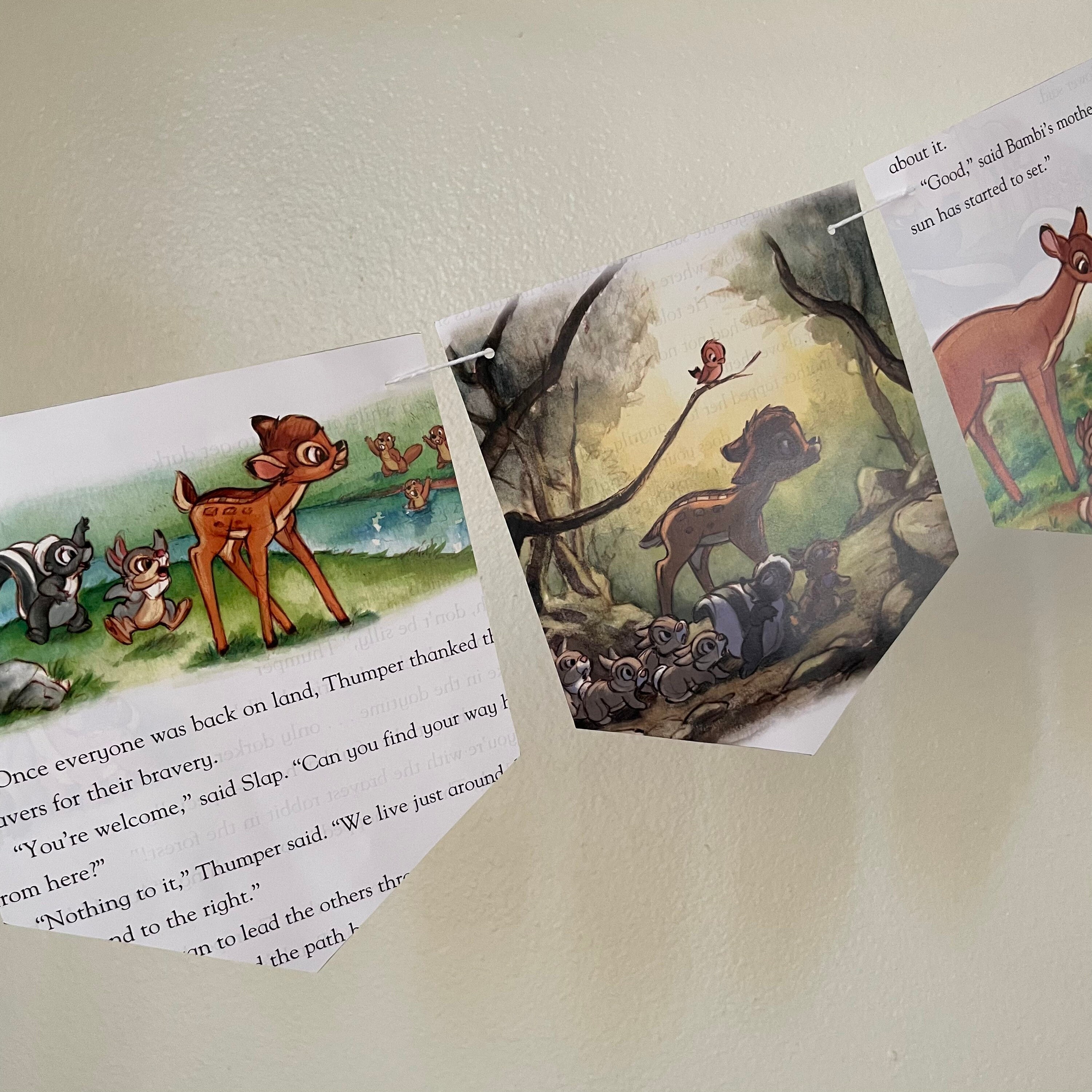 Bambi Book Paper Garland / Bambi the Secret Adventure Book - Etsy