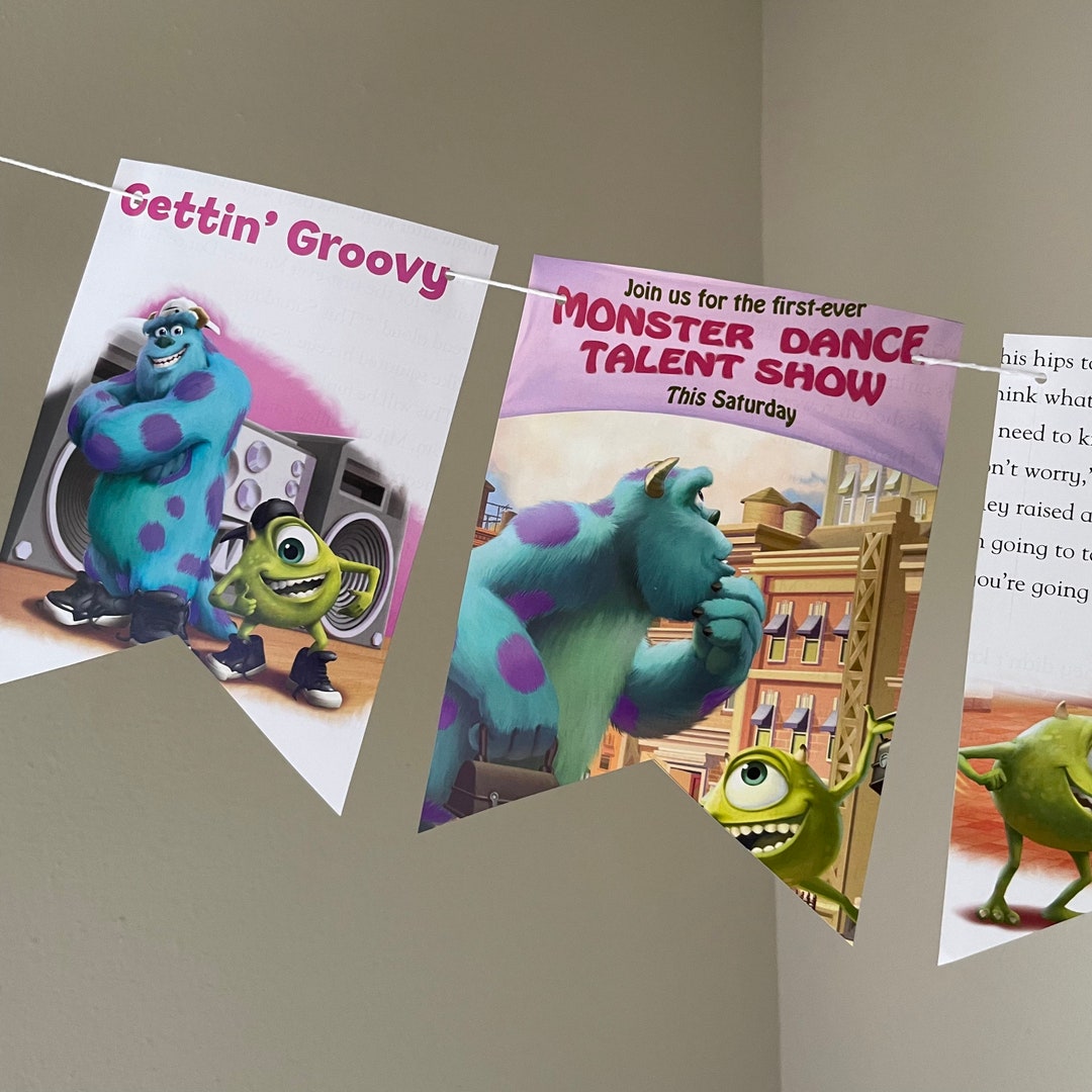 Monsters INC Book Paper Garland / Disney Monsters Paper Garland ...