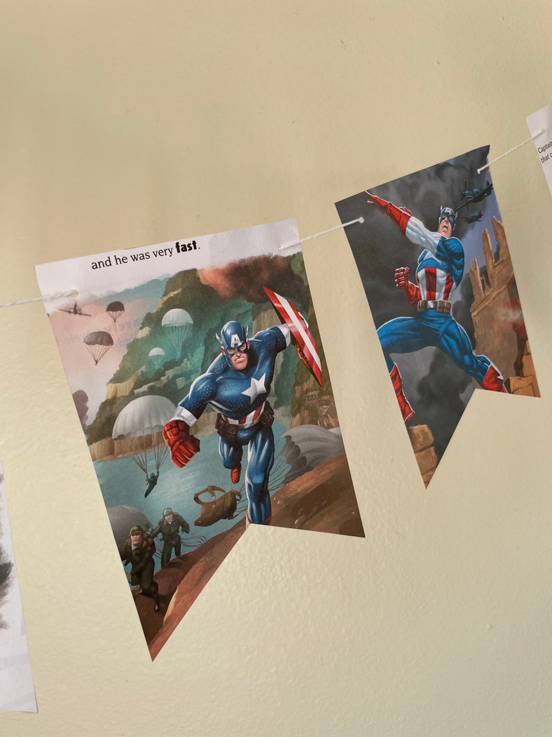 Captain America Paper Banner - Etsy