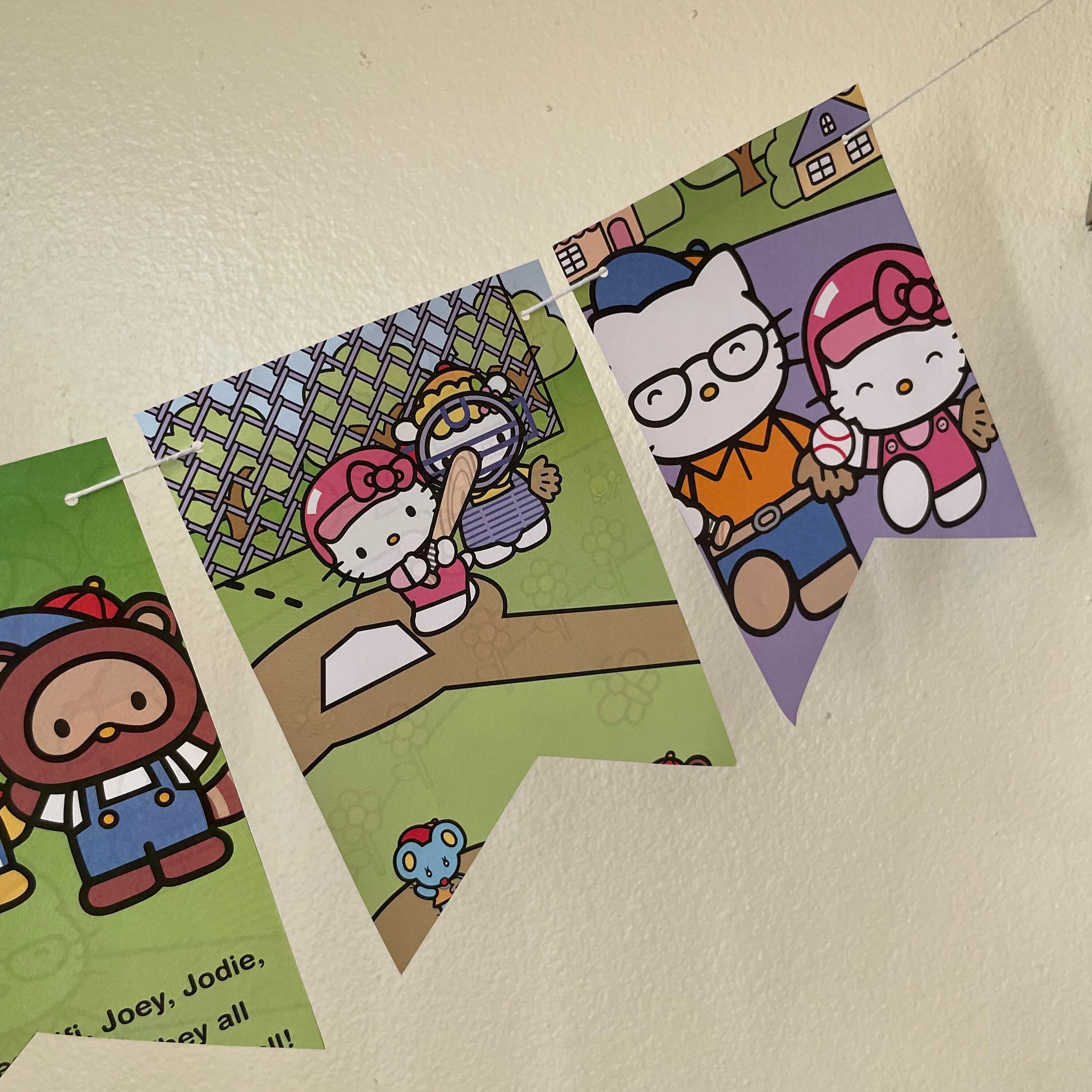 Hello Kitty A Day With Papa Book Paper Garland / Hello Kitty Theme ...