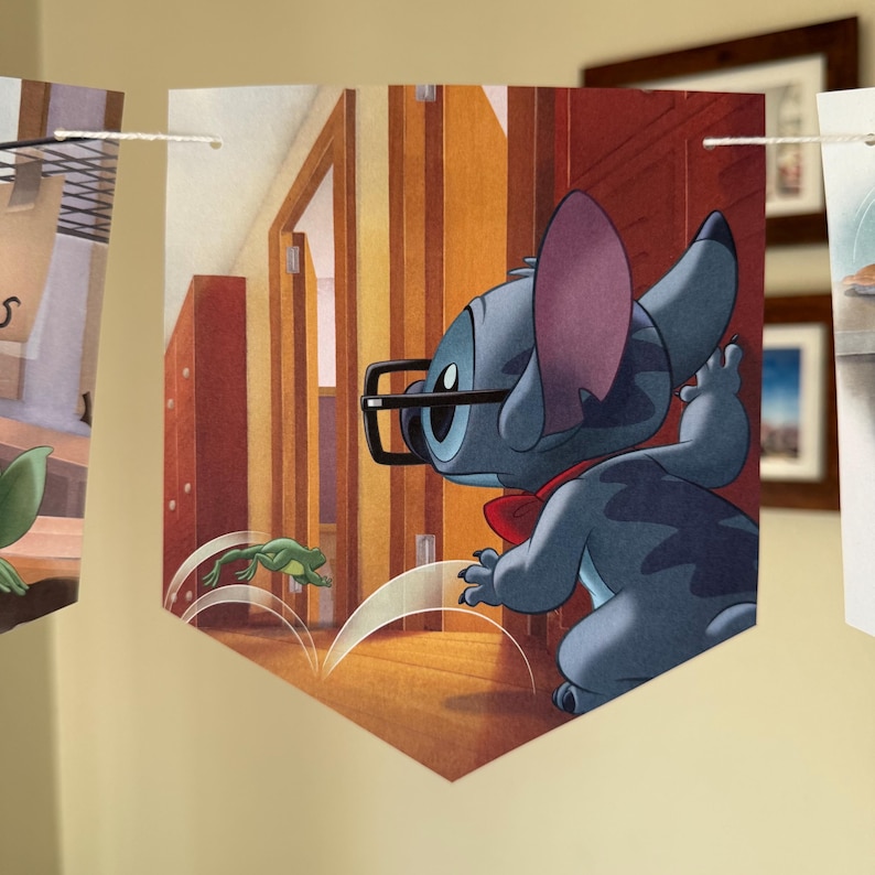 Lilo and Stitch Book Paper Garland /stitch Day at School Book Paper ...