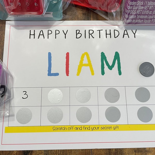 Scratch off Birthday Party Favors - Etsy