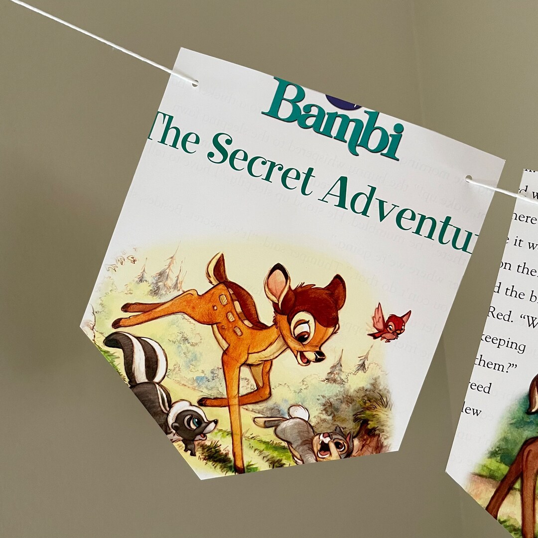 Bambi Book Paper Garland / Bambi the Secret Adventure Book - Etsy