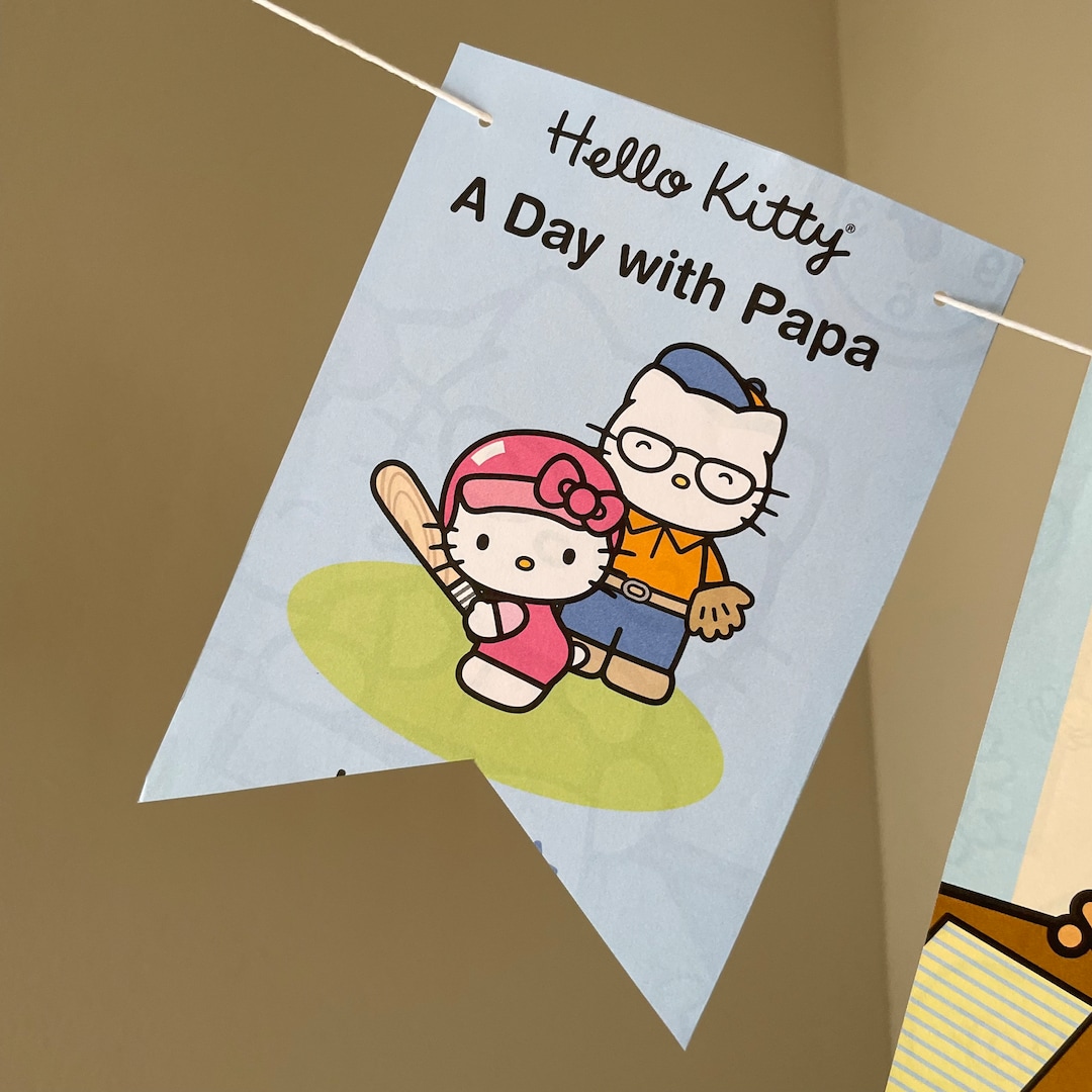 Hello Kitty A Day With Papa Book Paper Garland / Hello Kitty Theme ...