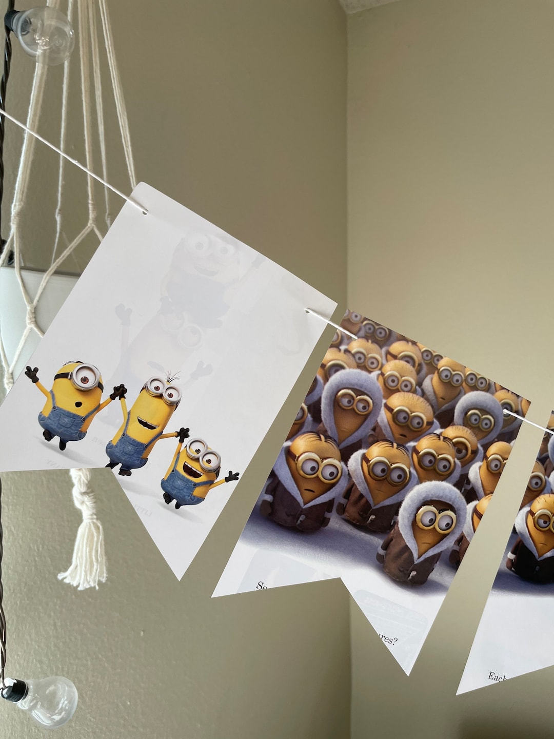 Minions Book Paper Garland / Minions Who is the Boss? Paper Bunting ...