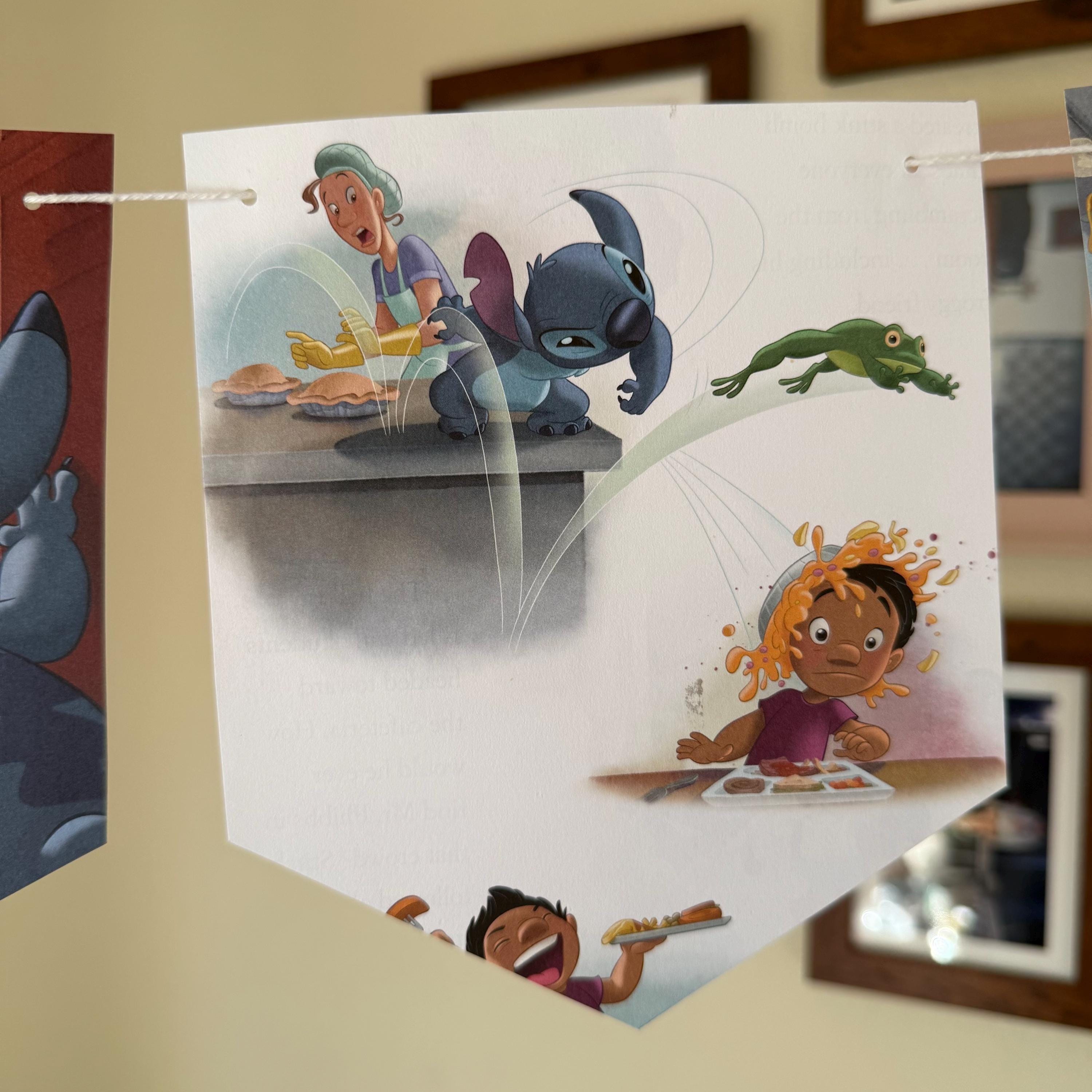 Lilo and Stitch Book Paper Garland /stitch Day at School Book Paper ...