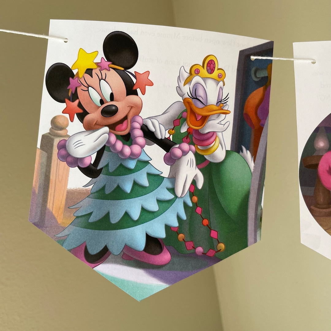 Minnie and Daisy Book Paper Garland / Minnie Scared Cat Sleepover Paper ...