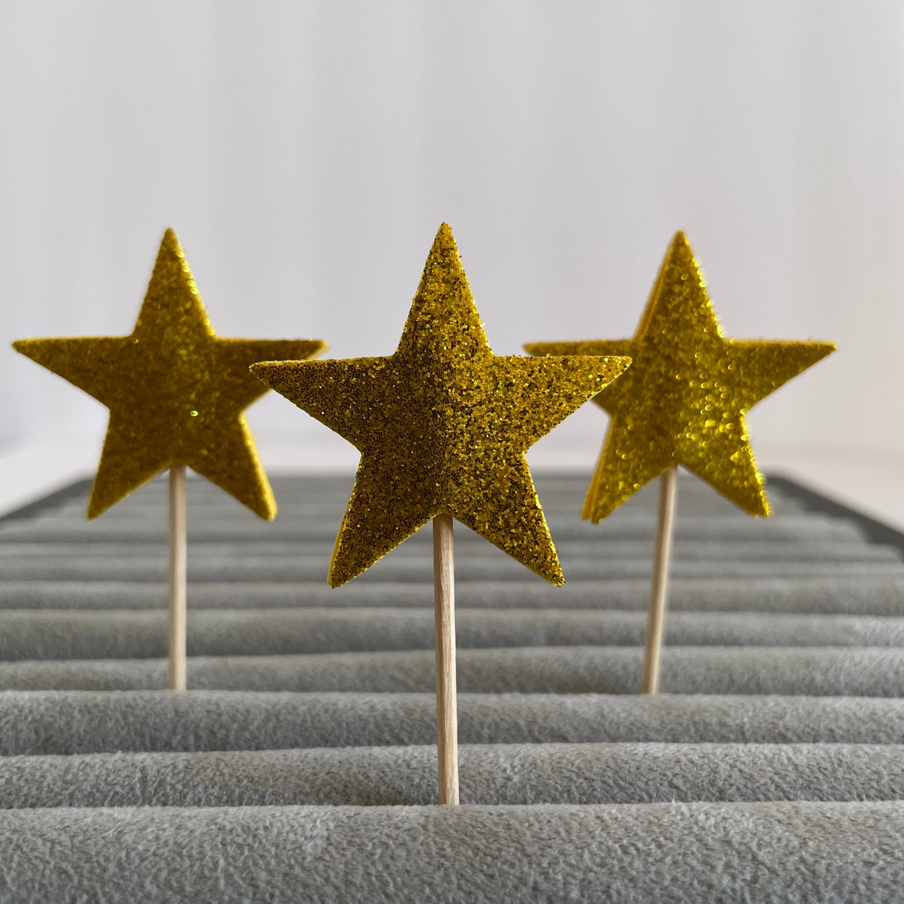 Glitter Star Cake Topper Toothpick/ Gold Star Muffin Topper / Twinkle ...