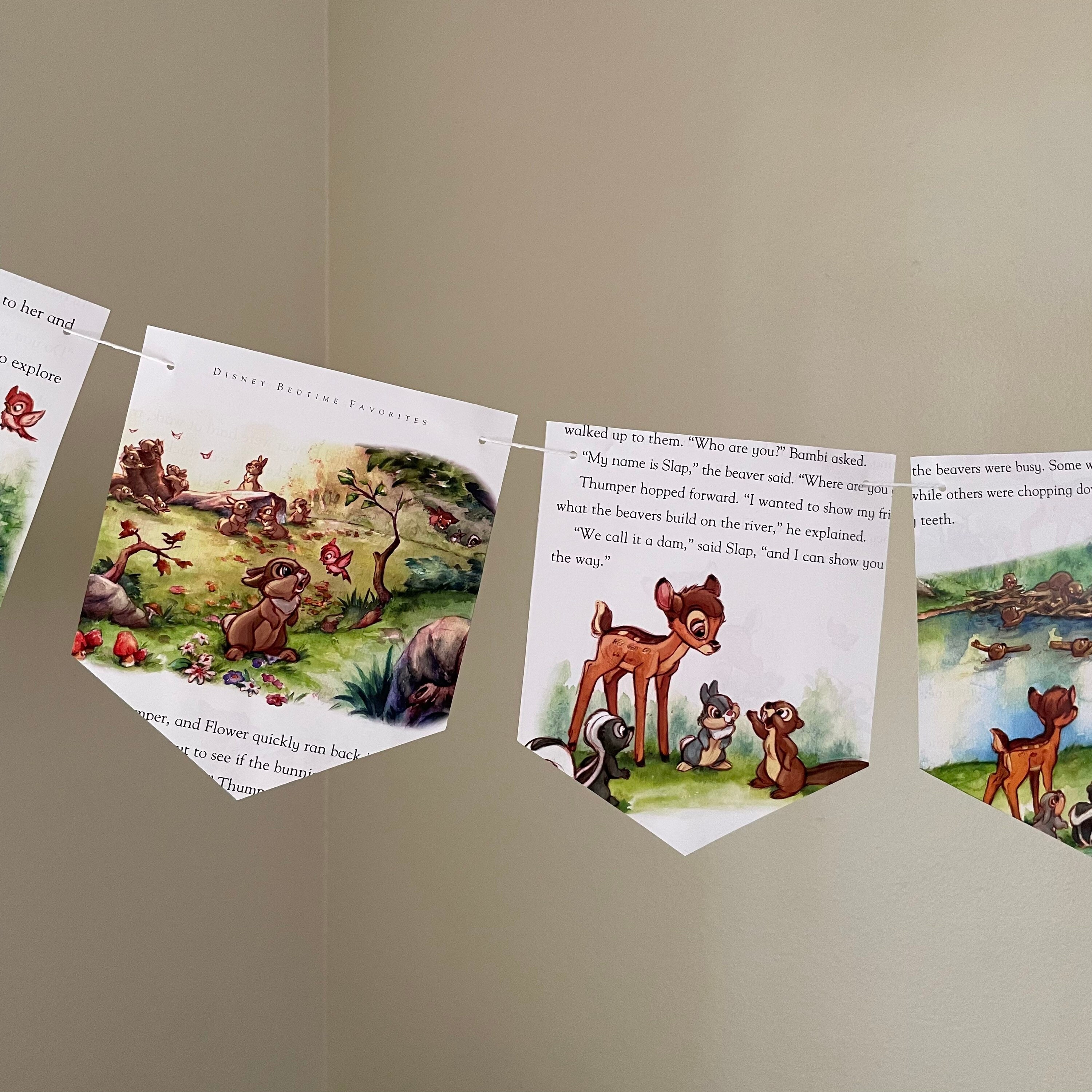 Bambi Book Paper Garland / Bambi the Secret Adventure Book - Etsy
