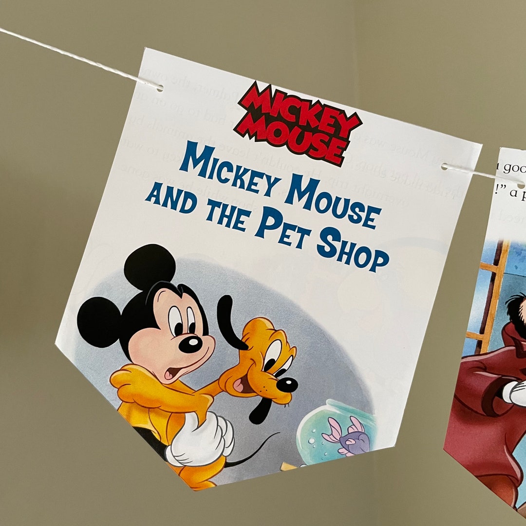 Mickey Mouse Book Paper Garland / Mickey Mouse and the Pet Shop Book ...
