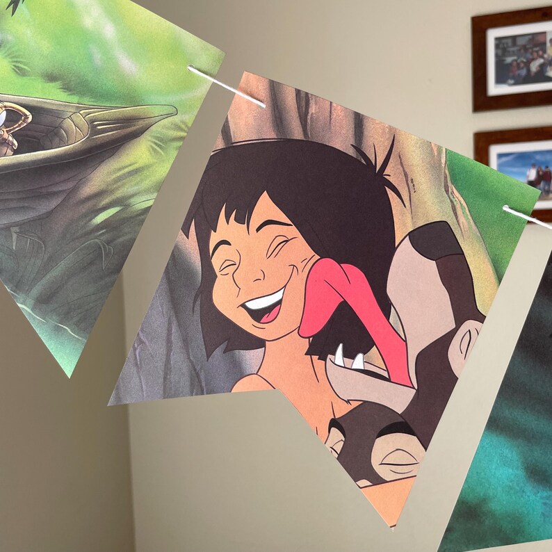 The Jungle Book Children Paper Garland / Mowgli Book Paper Garland ...