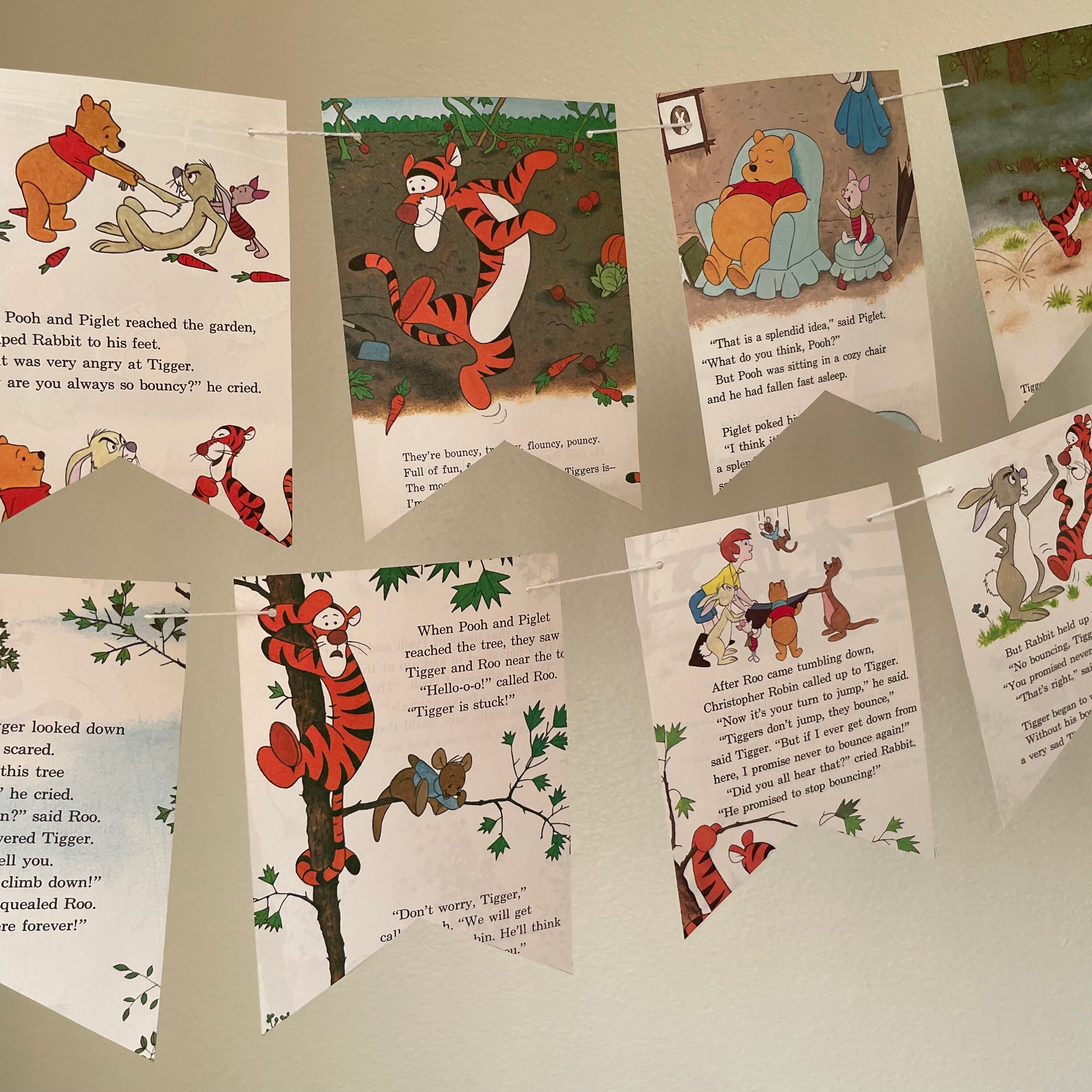 Winnie the Pooh and Tigger Too Book Paper Garland / Winnie the Pooh ...