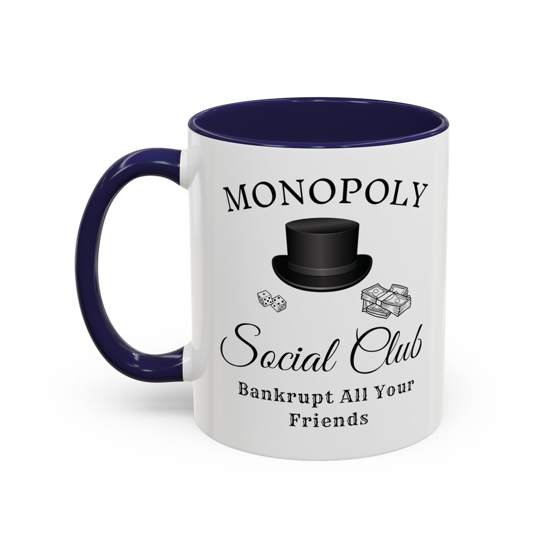 Funny Monopoly Mug, Social Club Monopoly Board Game Lover, Custom ...