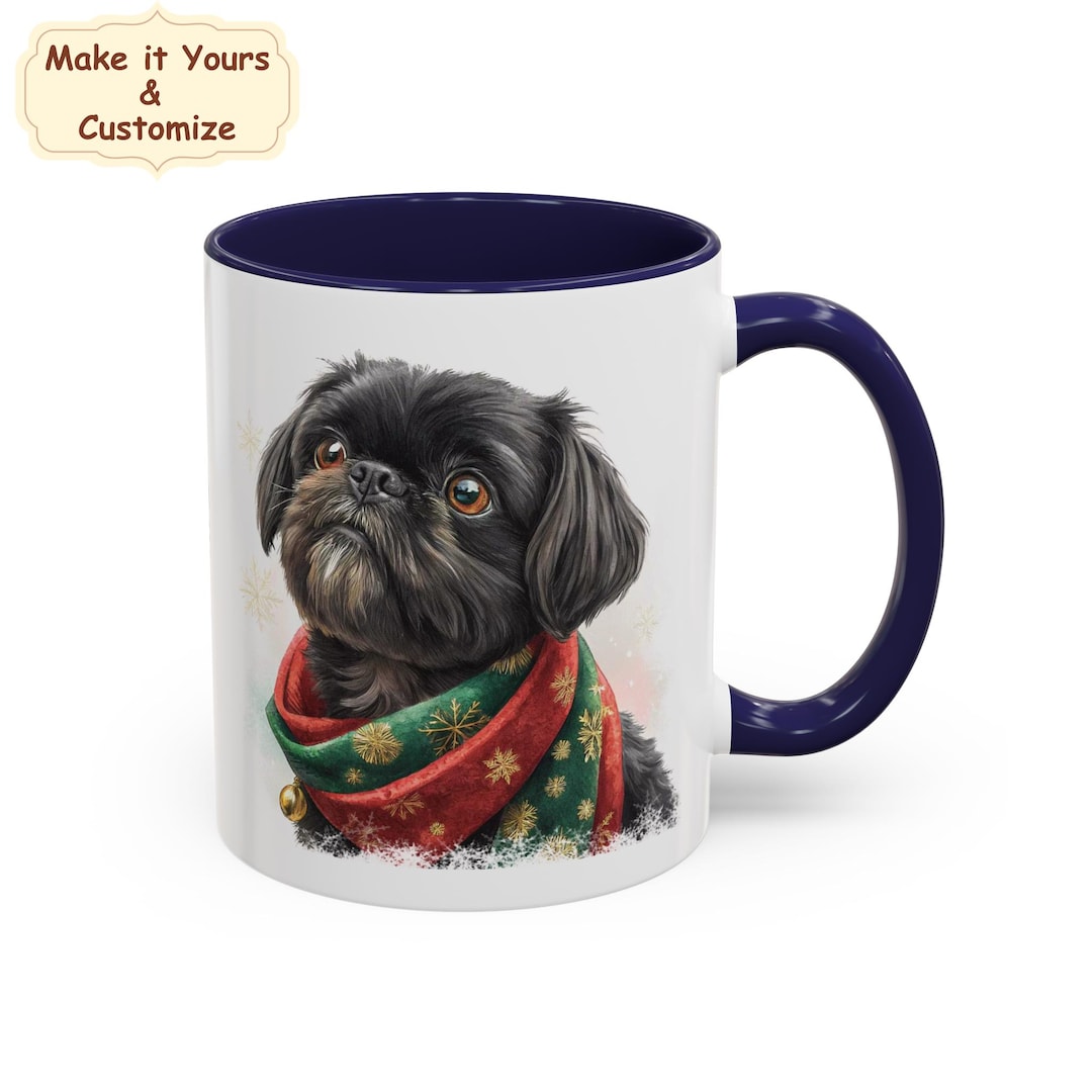 Black Shih Tzu Mug for Dog Lover, Custom Shih Tzu Cup, Personalized Dog ...