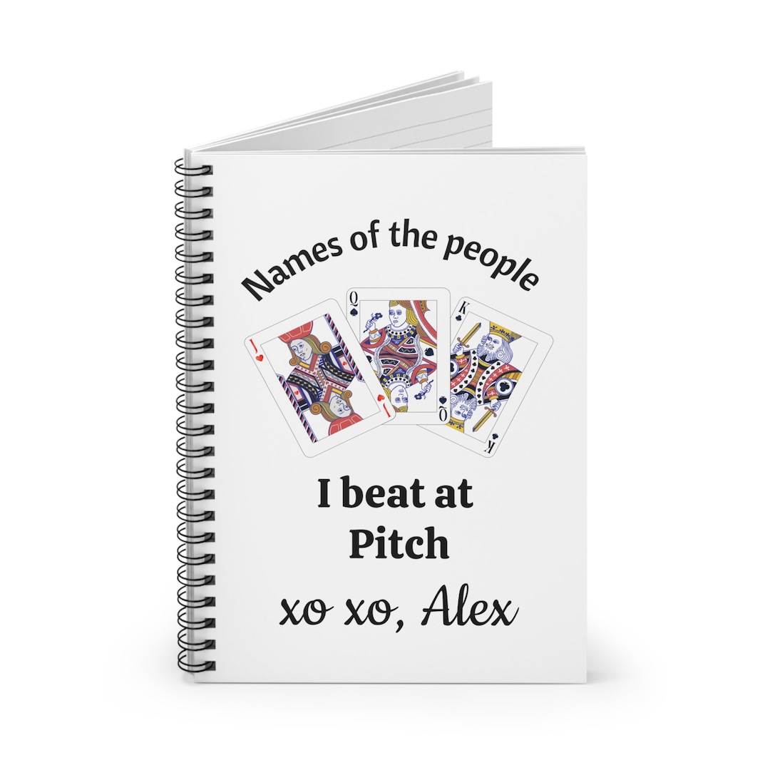 Funny Pitch Gift Idea, Custom Pitch Notebook Card Game, Custom Present ...