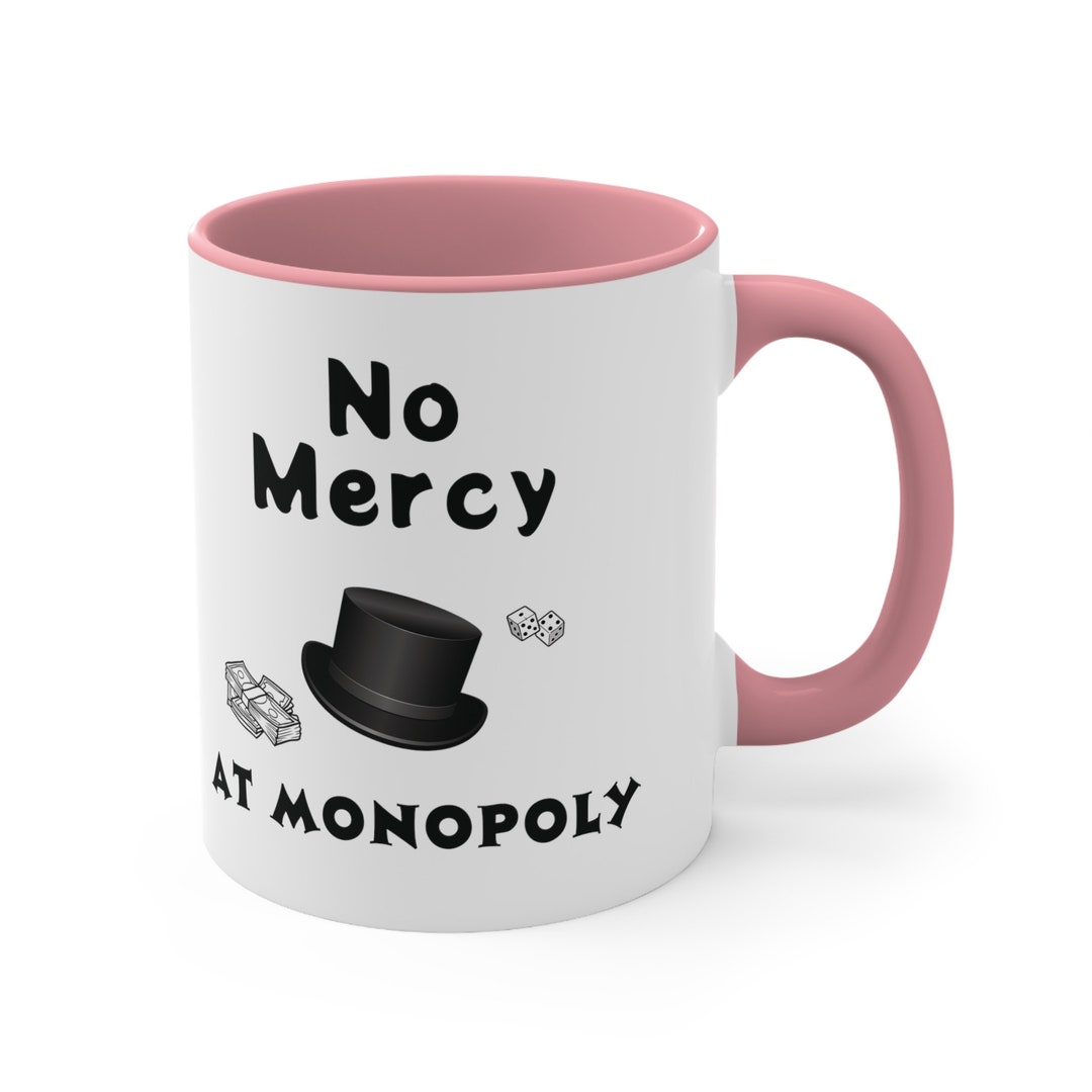 No Mercy at Monopoly Mug, Funny Board Game Lover Cup, Custom Monopoly ...