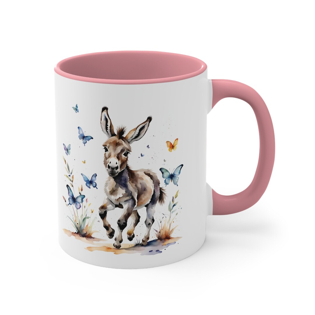 Donkey Mug, Custom Baby Donkey Cup, Gift for Donkey Lover, Farm Animals ...