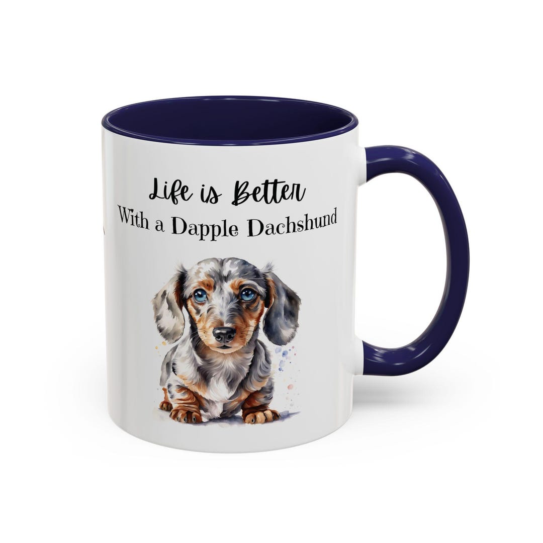 Dapple Dachshund Mug, Custom Mug Dog Lover, Personalized Merle Dackel ...