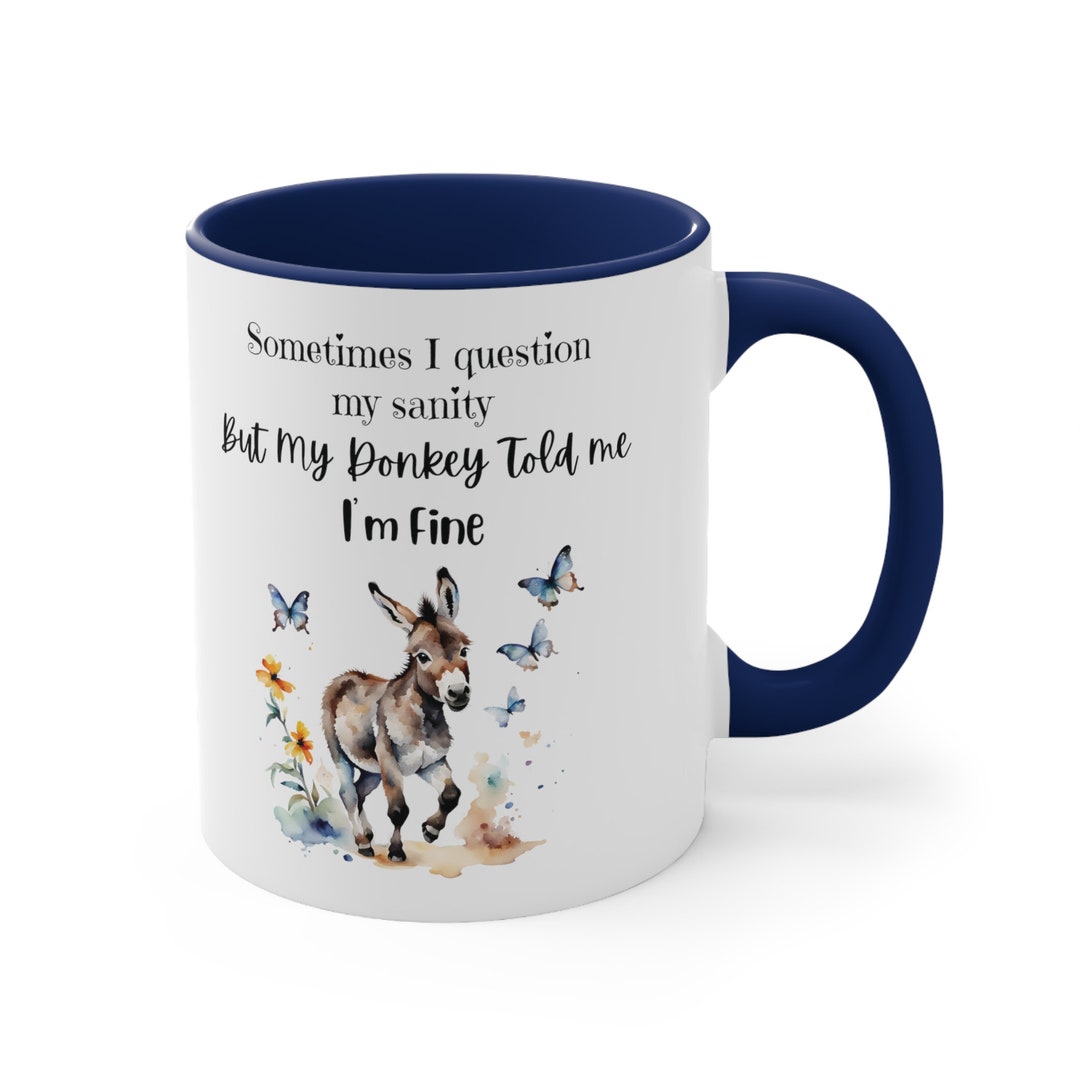 Personalized Donkey Mugs, Funny Custom Donkey Cup, Gift for Donkey ...