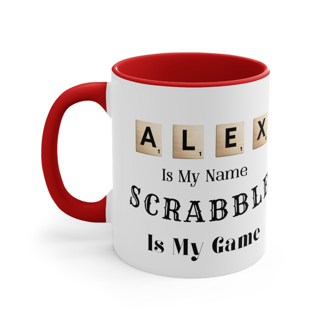 Personalized Scrabble Mug For A T For Board Games Lover Etsy