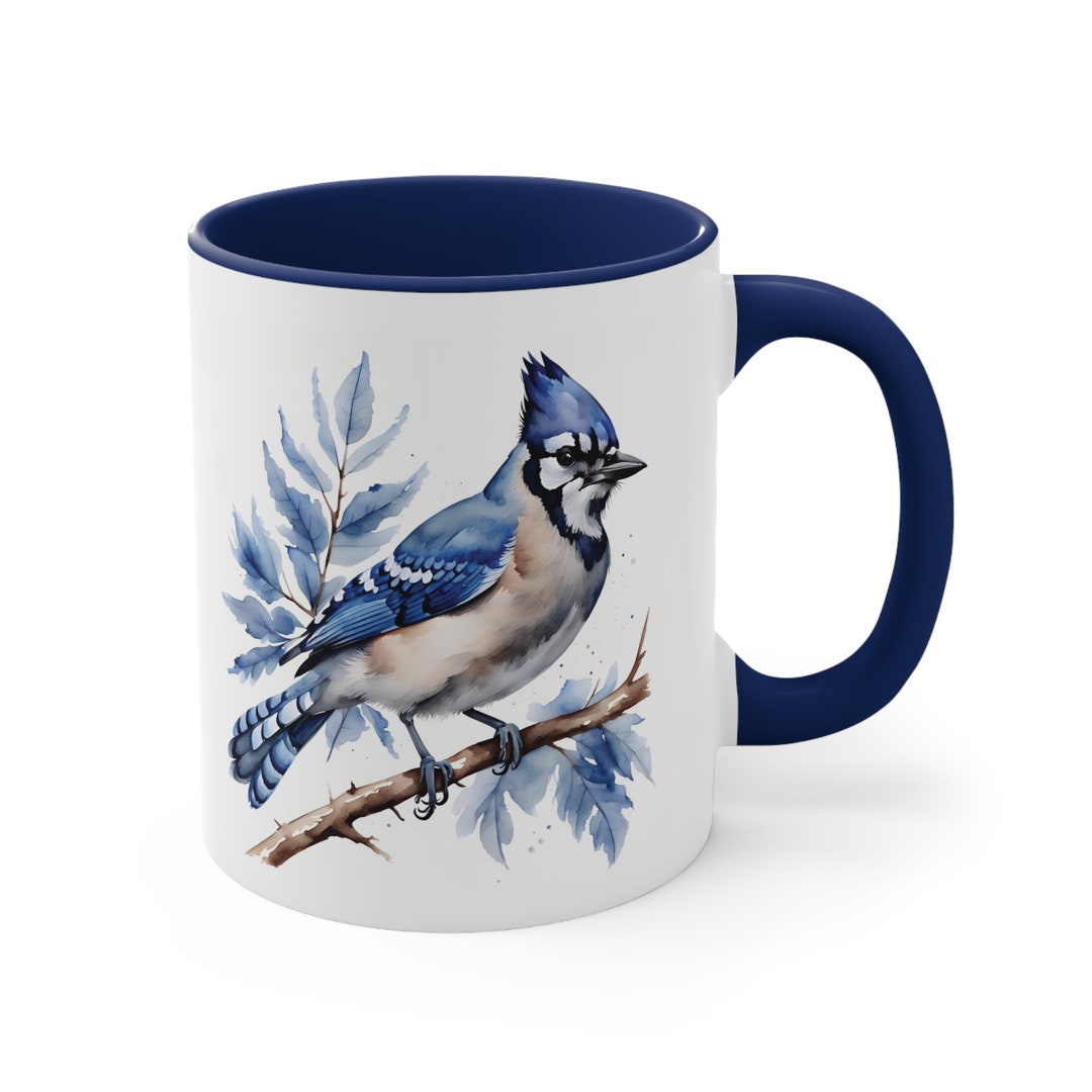 Blue Jay Coffee Mug, Gift for Bird Lover Cup, Custom Birding Gift ...