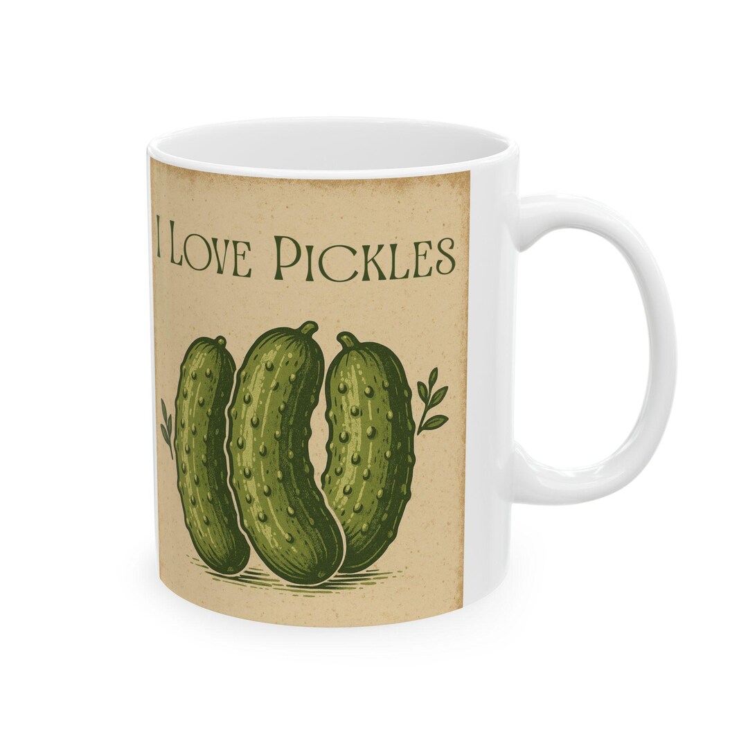 I Love Pickles Mug, Custom Cup for Pickles Lover, Personalised Gift ...