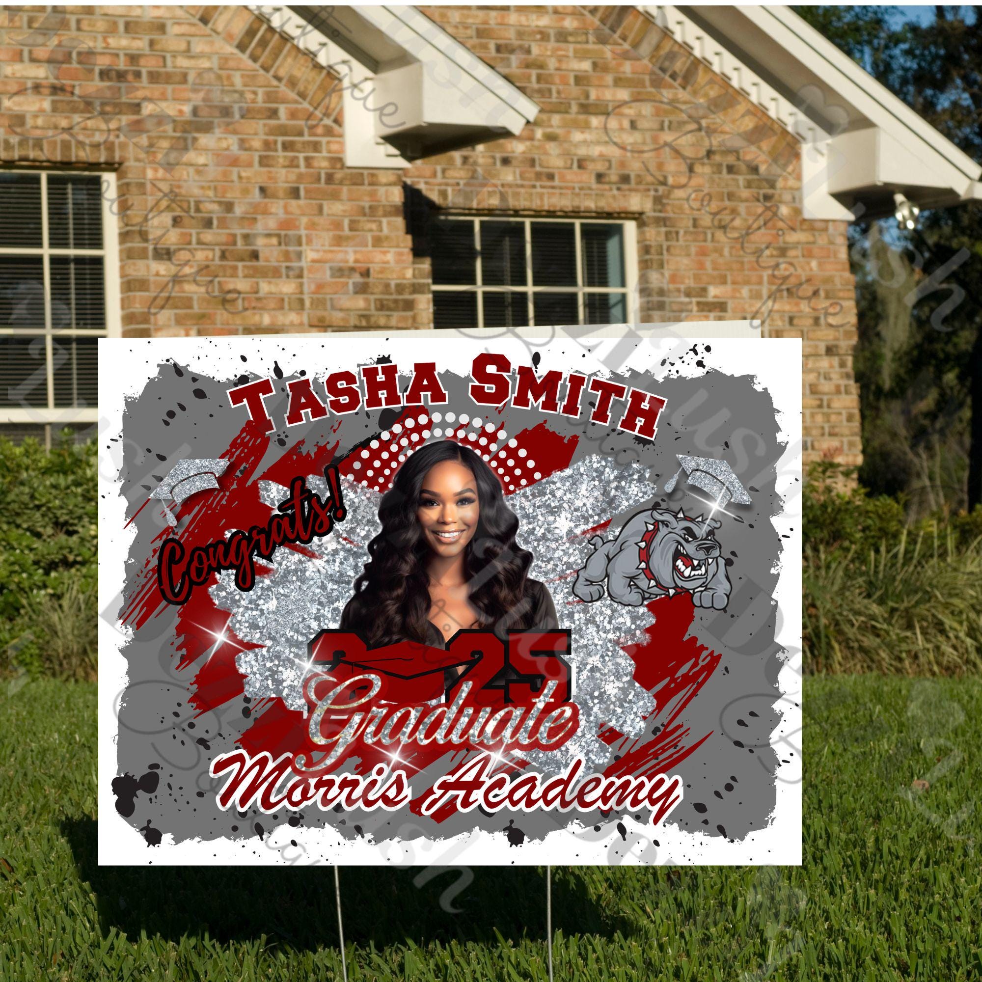 2025 Graduation Yard Sign Design Bundle, Editable CANVA Template Design ...
