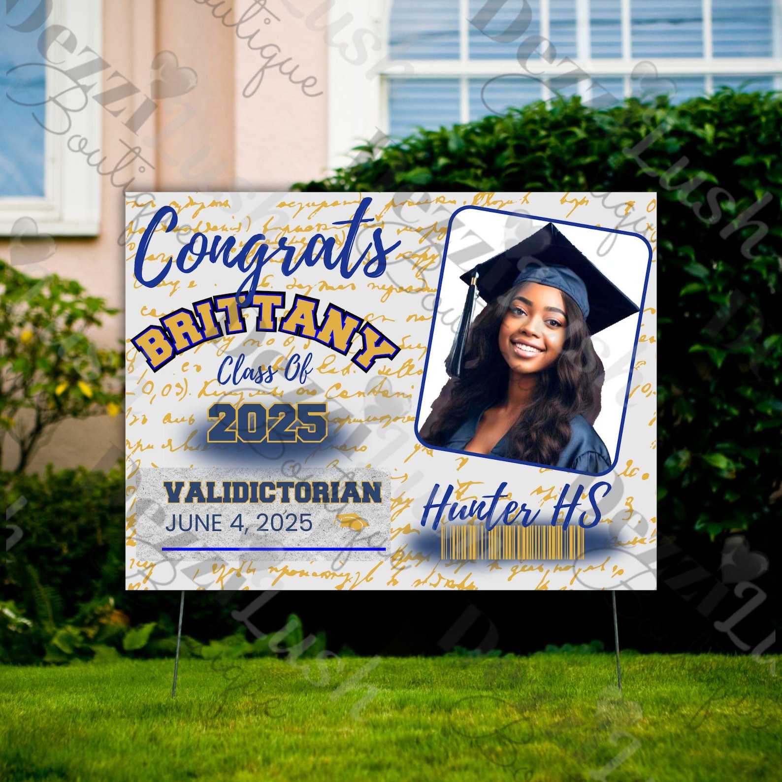 2025 Graduation Yard Sign Design Bundle, Editable CANVA Template Design ...
