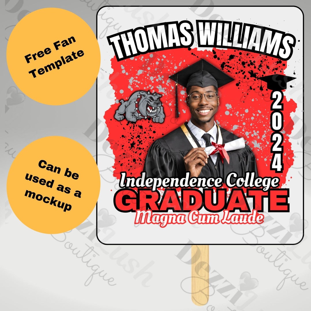 Graduation Fan Design Bundle, Editable Done for You in CANVA, High ...
