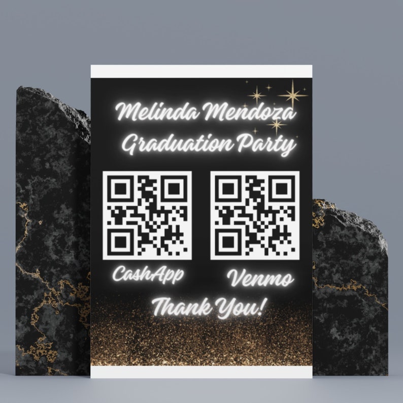 Graduation Party, Grad Invite, Invitation Flyer and Qr Scan Pay Sign ...