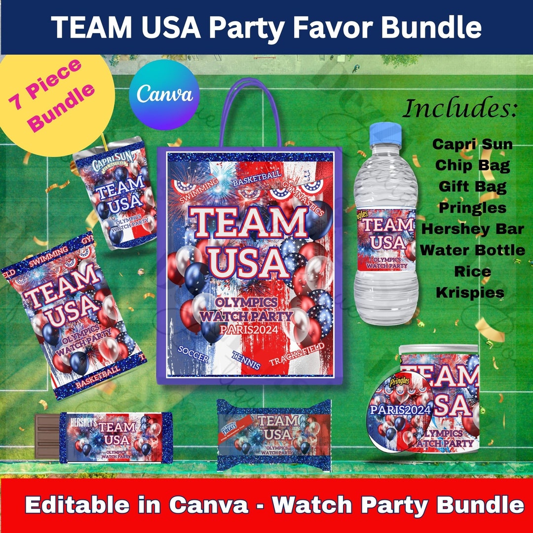 Team USA Olympics Summer Games 2024 Sports Watch Party Canva Editable ...