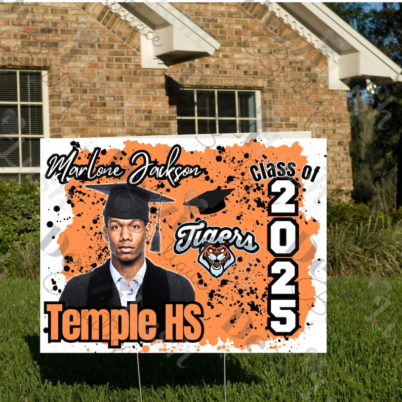 2025 Graduation Yard Sign Design Bundle, Editable CANVA Template Design ...