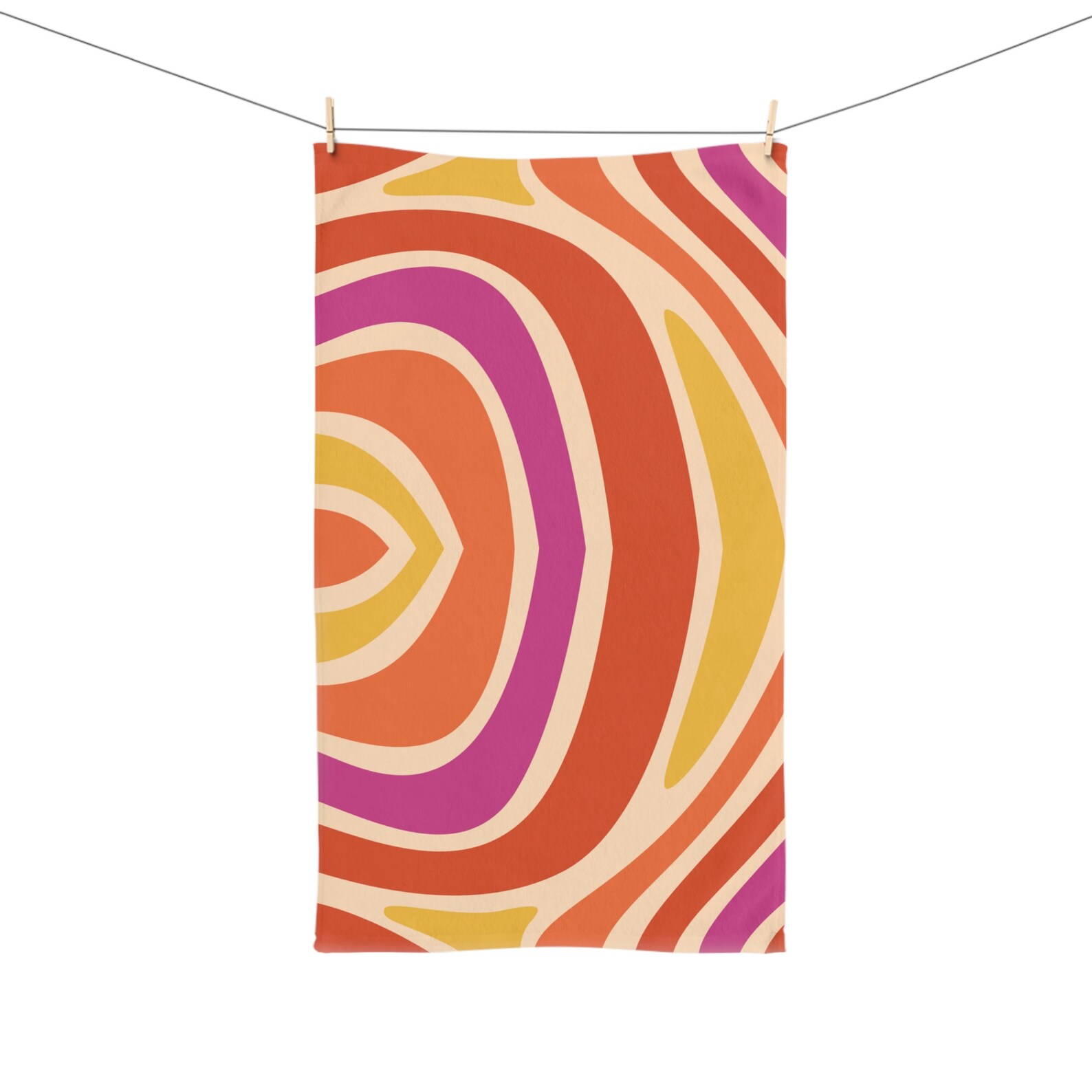 Groovy Retro Print Rainbow Zebra Colorful Hand Towel - Etsy