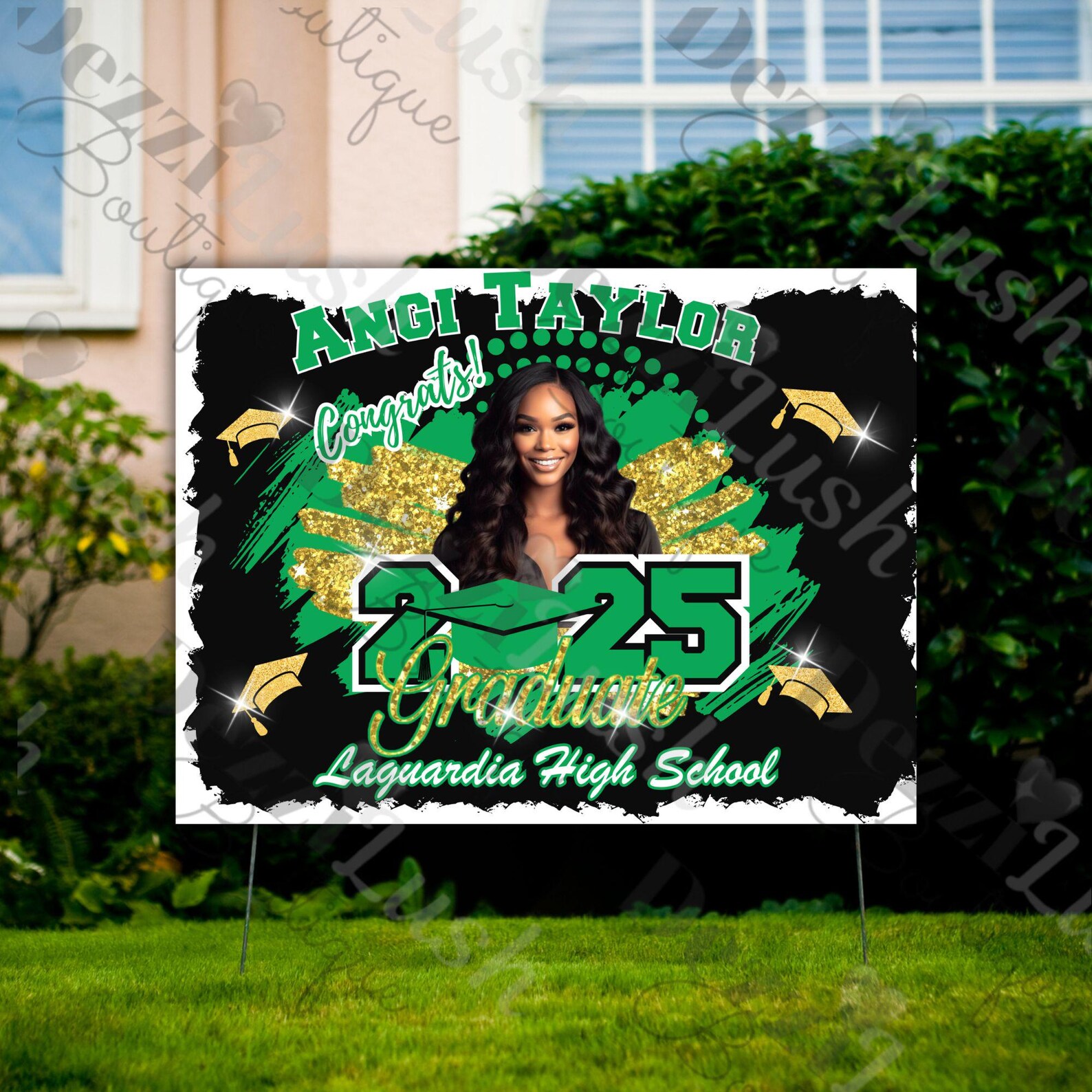 2025 Graduation Yard Sign Design Bundle, Editable CANVA Template Design ...