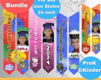 Custom Pre-k/kindergarten Graduation Stole & Cap - Etsy